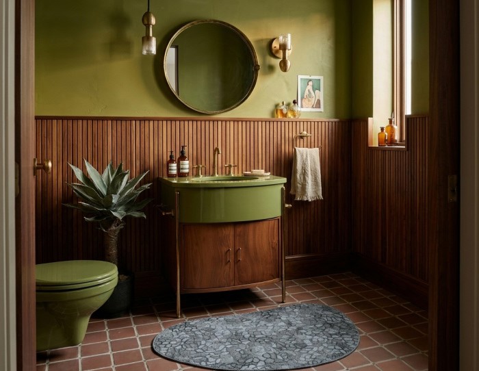 What Color Bathroom Rug Goes With Green Walls in 2026?