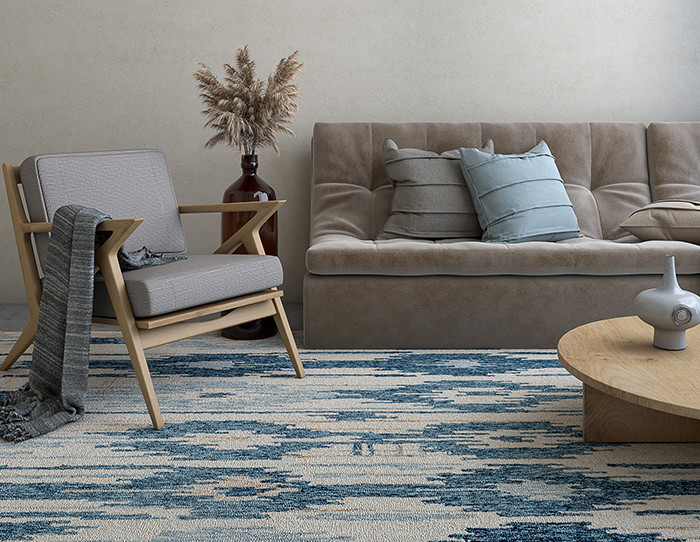 Light Blue Living Room Carpet Decorating With Blue And White: How To