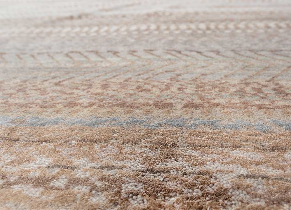 Manchaha Grey & Black Hand Knotted Wool & Bamboo Silk Rugs - Les-2523 ...