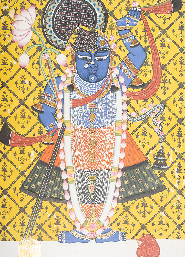 Pichwai Art Gold Cotton Cloth WALL ART & TAPESTRY Jaipur Rugs ES