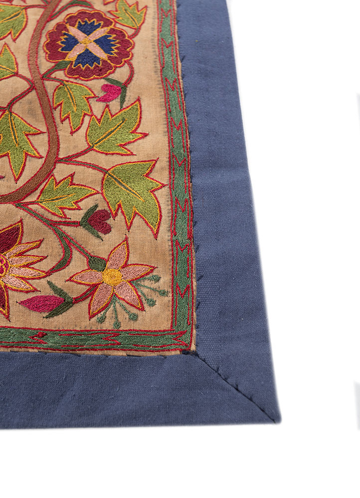 Pichwai Art Green Cotton Cloth WALL ART & TAPESTRY Jaipur Rugs AE