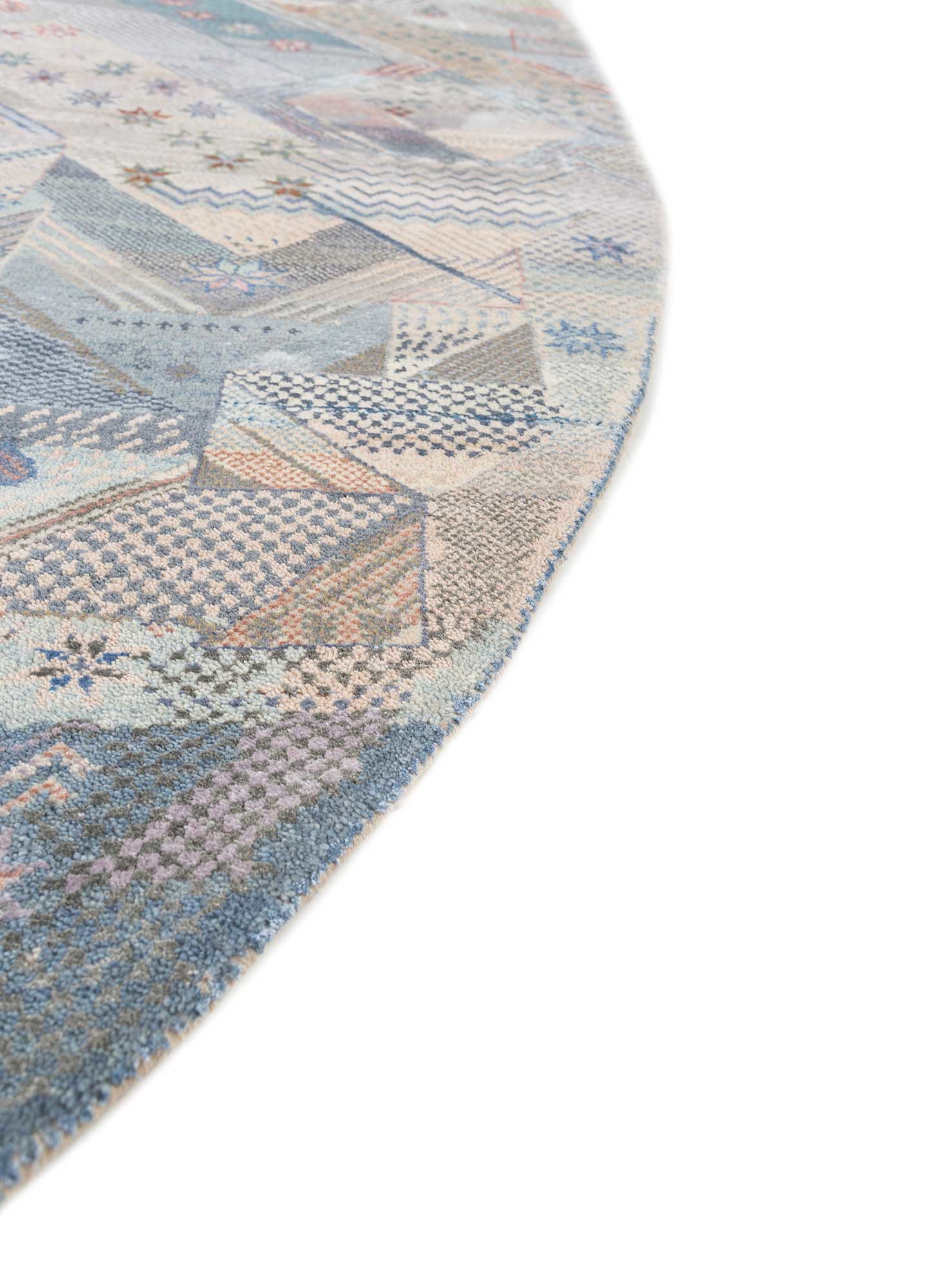 Manchaha Grey & Black Hand Knotted Wool & Bamboo Silk Rugs-Les-6049 ...