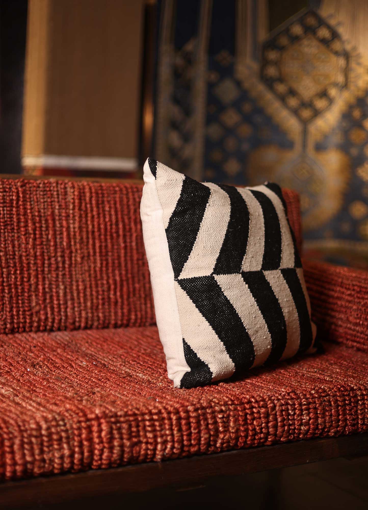 Cushion Grey & Black Wool Home Textile Jaipur Rugs Us US