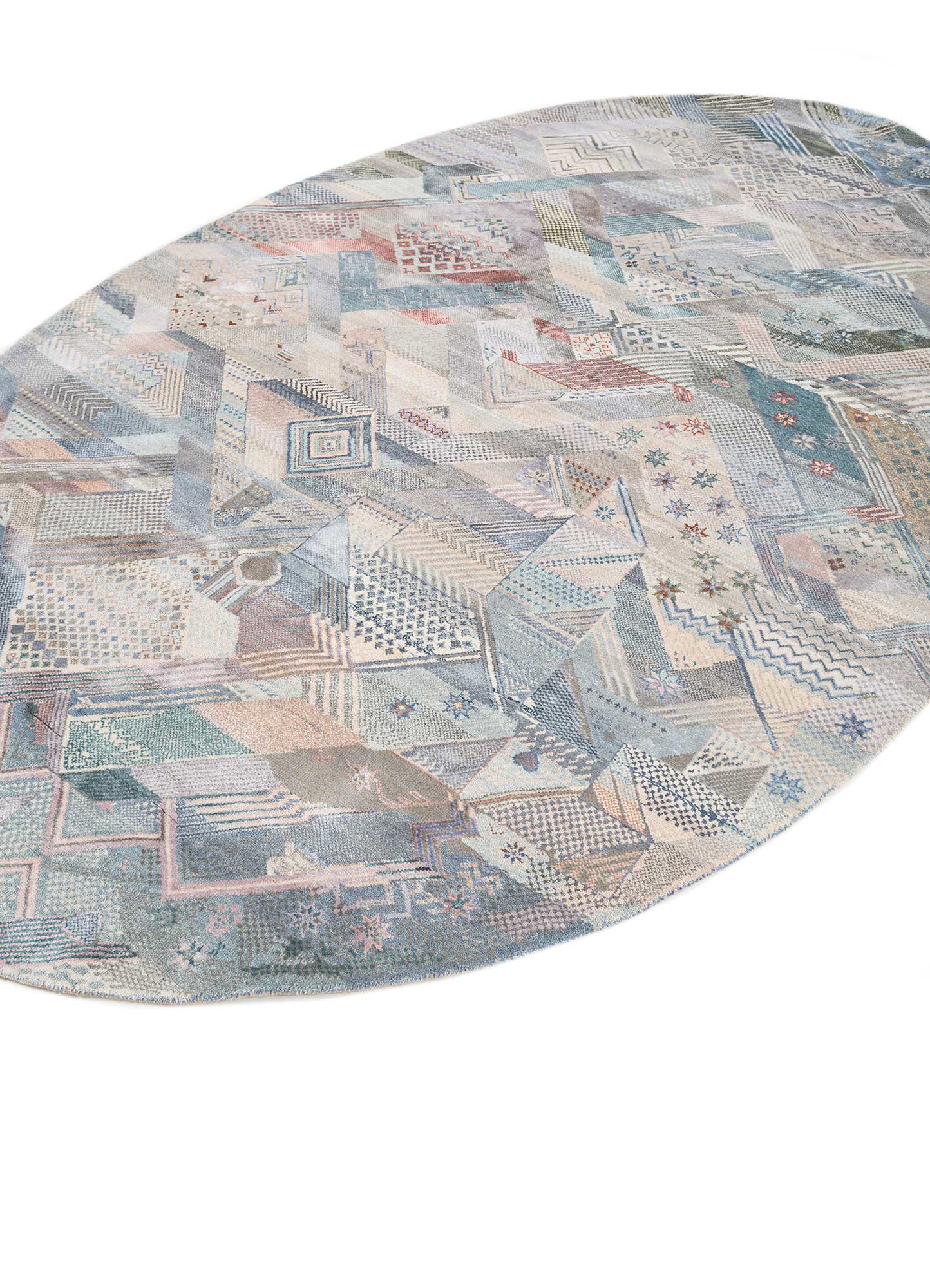 Manchaha Grey & Black Hand Knotted Wool & Bamboo Silk Rugs-Les-6049 ...