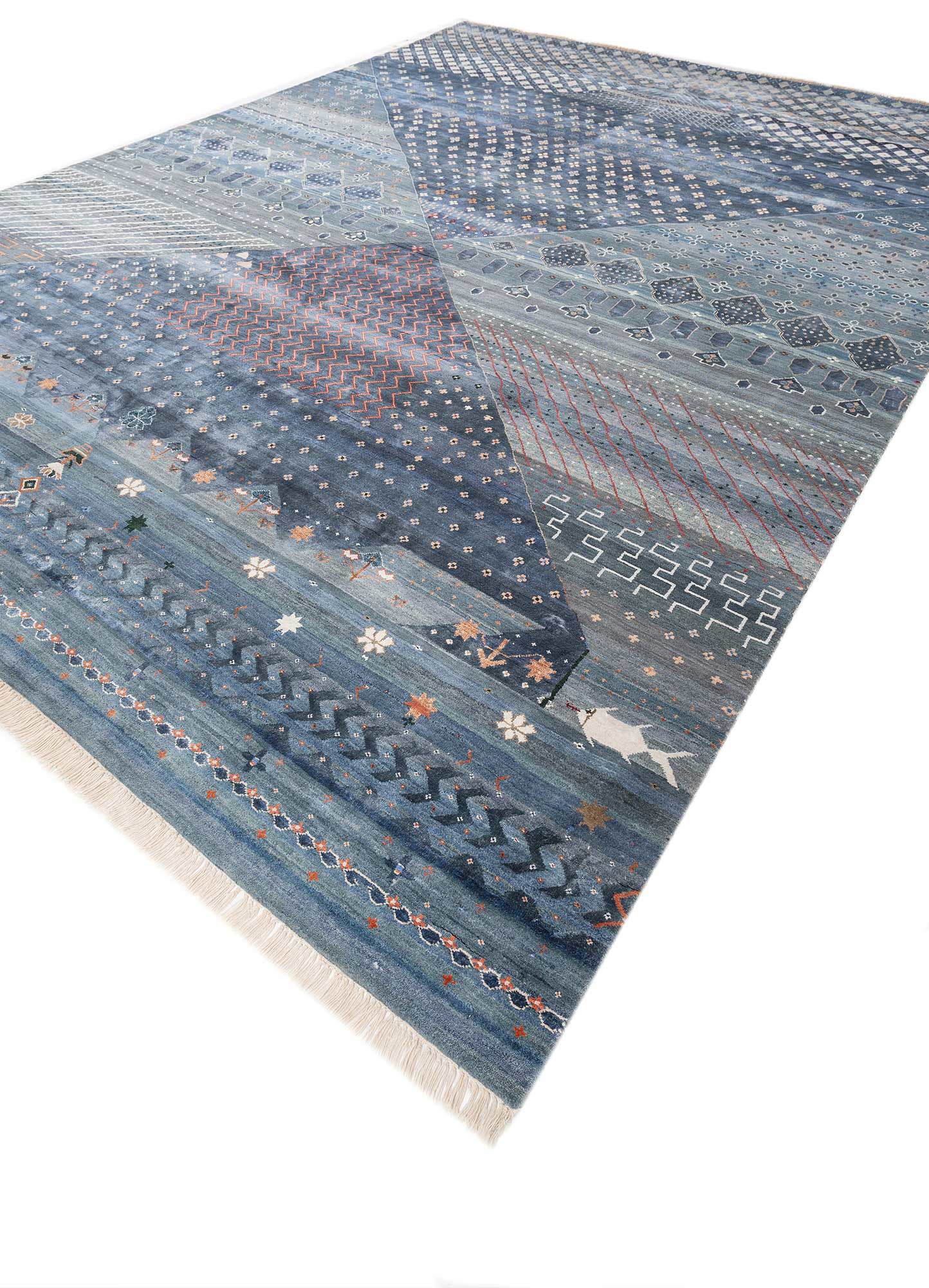 Freedom Manchaha Blue Hand Knotted Wool & Bamboo Silk Rugs-Les-8267 ...