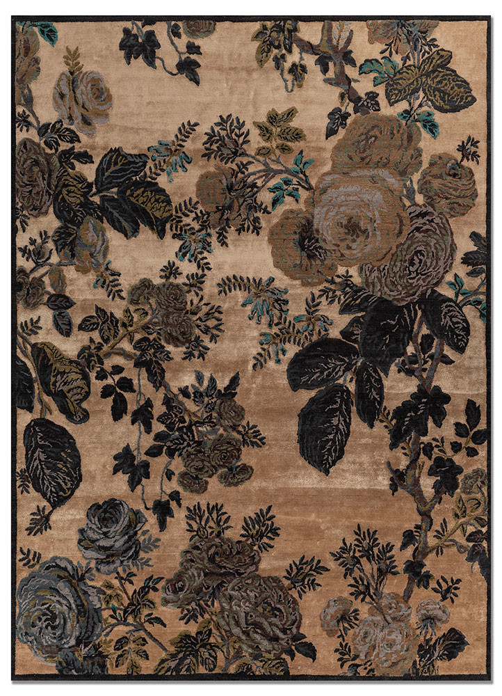 Gilded Age Gold Hand Knotted Wool & Bamboo Silk Rugs-Esk-9045-Jaipur ...