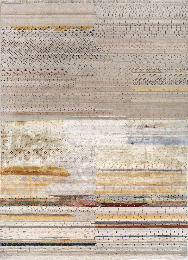 Freedom Manchaha Ivory Hand Knotted Wool & Bamboo Silk Rugs-Les-8314 ...