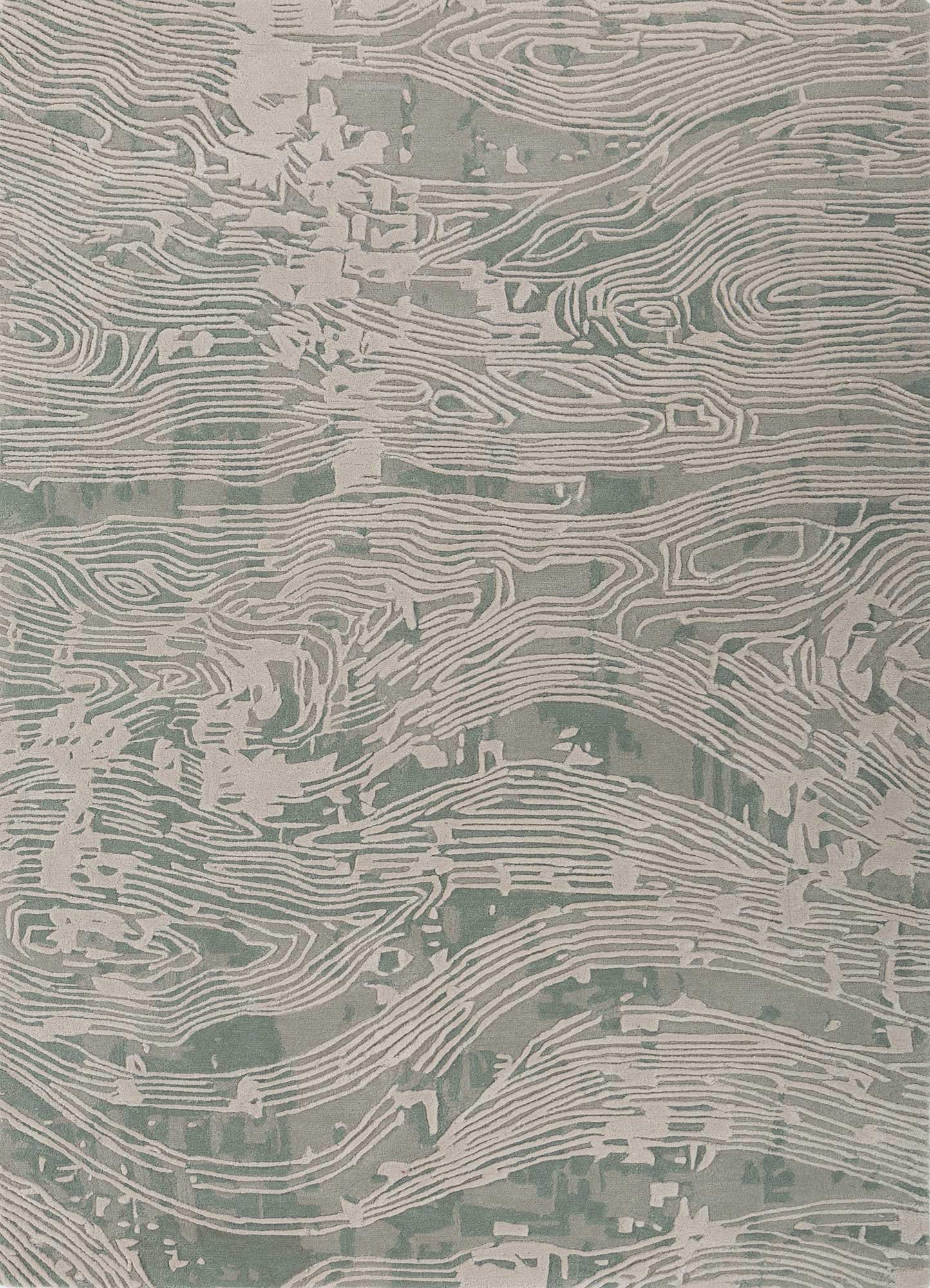 Wild Wanderlust Blue Hand Tufted Wool Rugs-Top-307-Jaipur Rugs AE