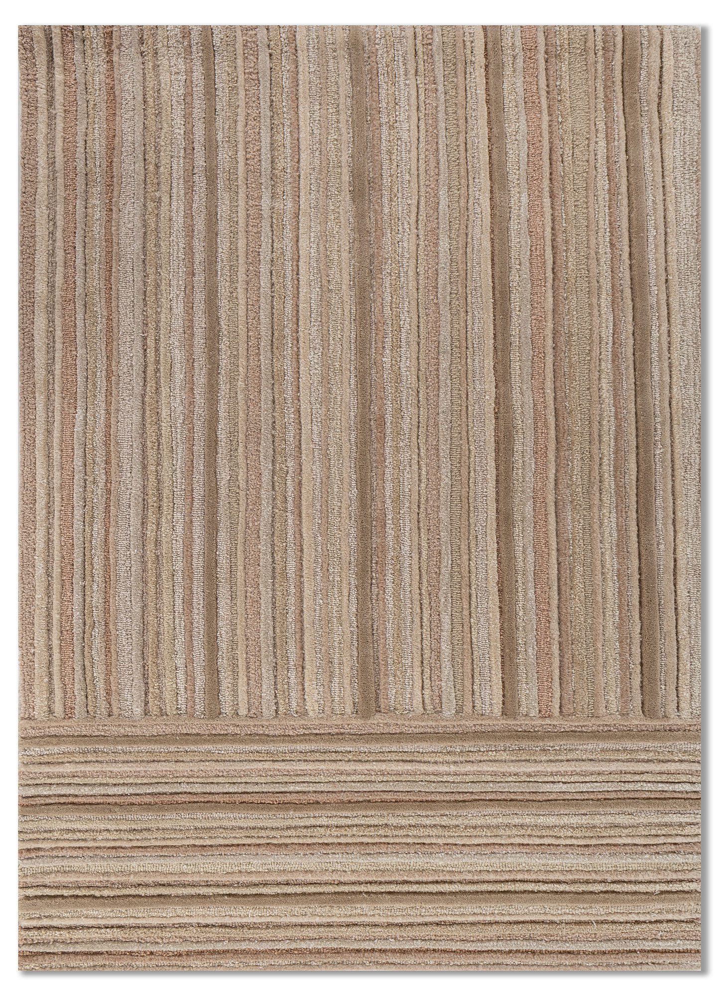 Aprezo Ivory Hand Tufted Wool & Viscose Rugs-Tra-50338-Jaipur Rugs ZA